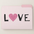 Pink Hearts Pattern Love Cute Polka Dots Girly File Folder | Zazzle
