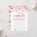 Pink Hearts Valentine Baby Shower Time Capsule Invitation | Zazzle