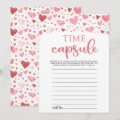 Pink Hearts Valentine Baby Shower Time Capsule Invitation | Zazzle