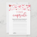 Pink Hearts Valentine Baby Shower Time Capsule Invitation | Zazzle