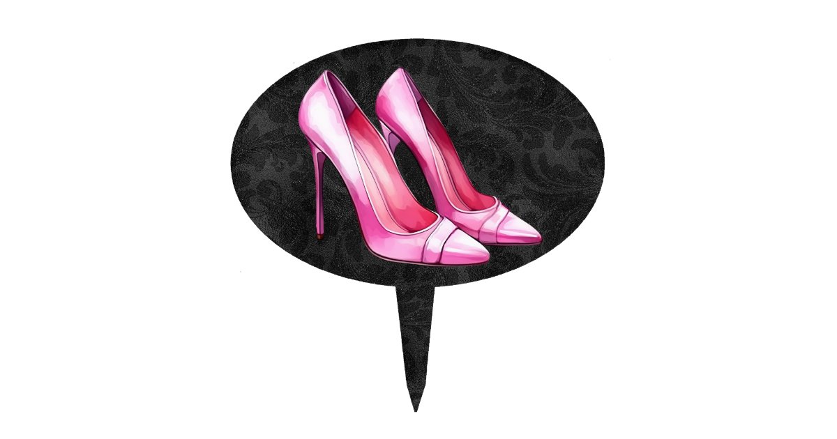 Pink Heels Shoes Cake Topper | Zazzle