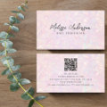 Pink Holographic QR Code Luxe Business Card | Zazzle