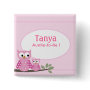 Pink Hoot Owls Baby Shower Name Tag Button | Zazzle