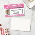 Pink Hospital Doctor Nurse Care Security Photo ID Badge | Zazzle