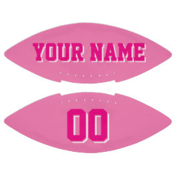 PINK HOT PINK AND WHITE Custom Football | Zazzle