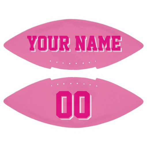 PINK HOT PINK AND WHITE Custom Football | Zazzle