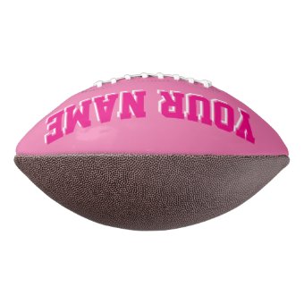 PINK HOT PINK AND WHITE Custom Football | Zazzle