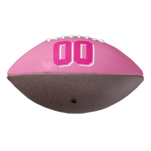PINK HOT PINK AND WHITE Custom Football | Zazzle