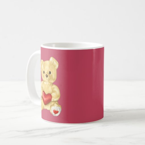 Pink Hypnotizing Cute Teddy Bear Coffee Mug | Zazzle