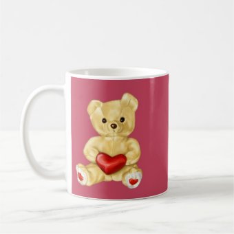 Pink Hypnotizing Cute Teddy Bear Coffee Mug | Zazzle