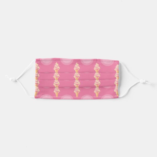pink ice cream cone adult cloth face mask | Zazzle.com