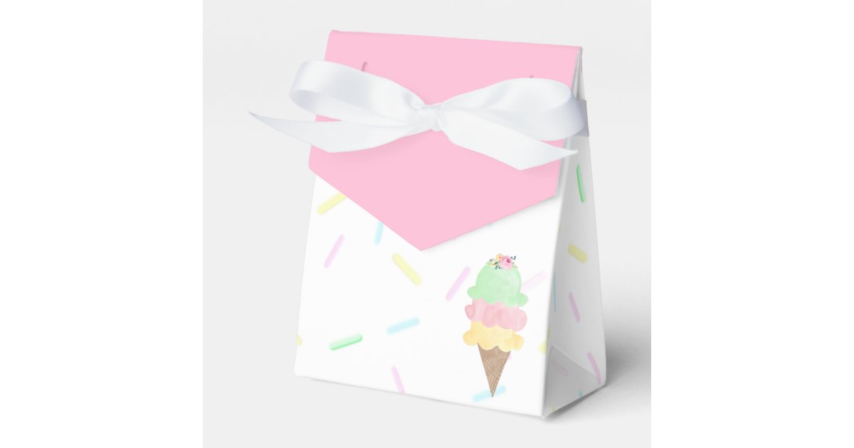 Pink Ice Cream Party Favor Boxes | Zazzle