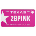 Pink in Texas License Plate | Zazzle