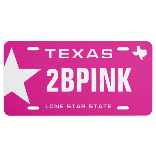 Pink in Texas License Plate | Zazzle.com