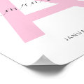 Pink Initial Name Personalized Poster | Zazzle