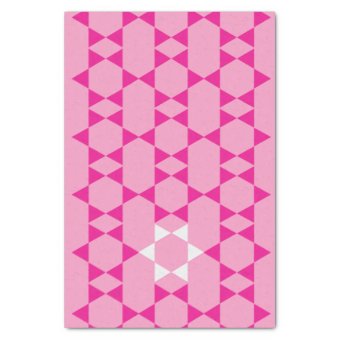 Pink Jewish Star tissue paper | Zazzle