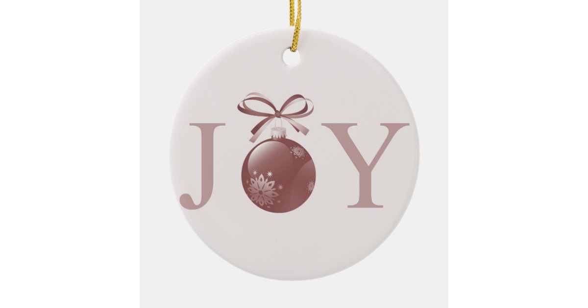 Pink Joy Christmas Ornament | Zazzle