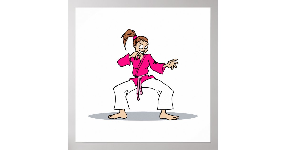 Pink Karate Poster | Zazzle