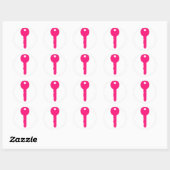 Pink Key Classic Round Sticker | Zazzle