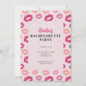 Pink Kiss Lips Bachelorette Party Invitation | Zazzle