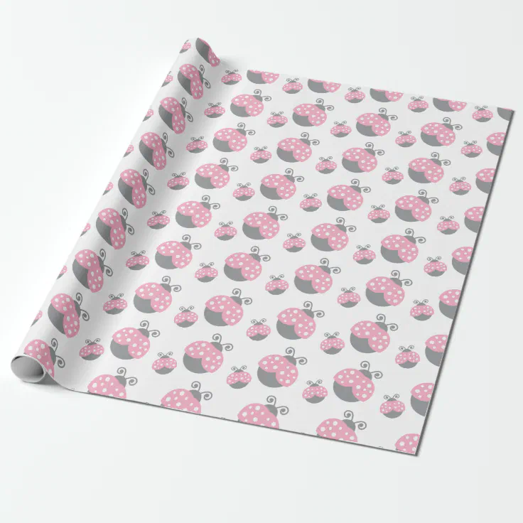 Pink Ladybug Wrapping Paper | Zazzle