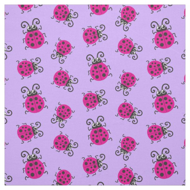 Ladybug Art Fabric Ladybird Fabric Cotton or Poly | Zazzle.com