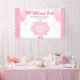 Pink Lamb Balloons Sweet Girl Cute Baby Shower Banner | Zazzle