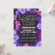 Pink Laser Tag Glow Birthday Invitation | Zazzle