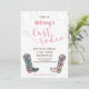 Pink Last Rodeo Bachelorette Party Invitation | Zazzle