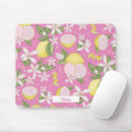 Pink Lemon Botanical Citrus Mouse Pad | Zazzle
