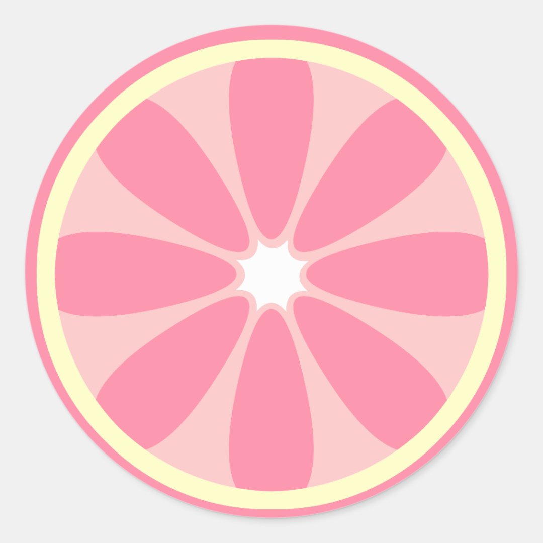 Pink Lemon Slice Sticker | Zazzle