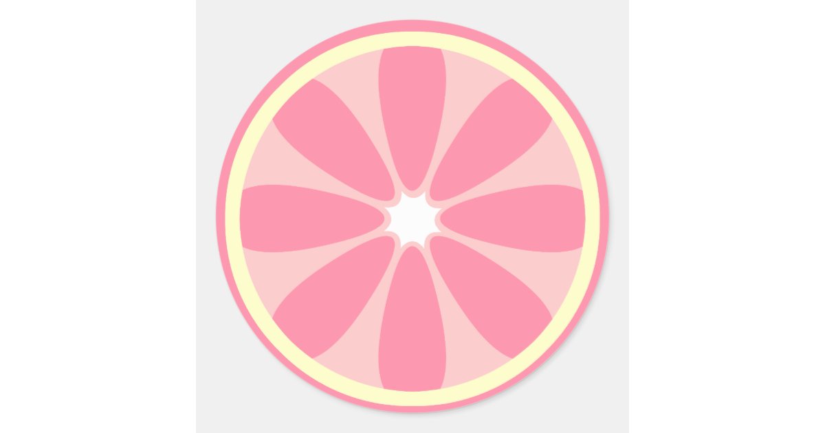 Pink Lemon Slice Sticker | Zazzle