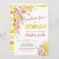 Pink Lemonade and Bow Baby Shower Invitation | Zazzle