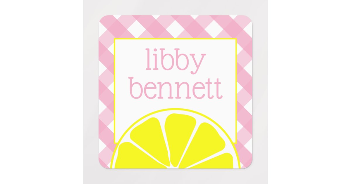 Pink Lemonade Personalized Clothing Labels | Zazzle