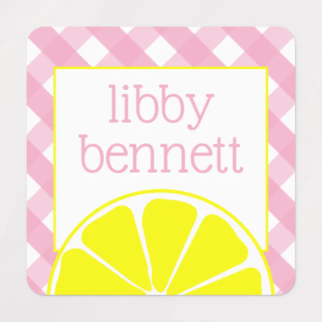 Pink Lemonade Personalized Clothing Labels | Zazzle