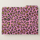 Pink Leopard Animal Print File Folder | Zazzle
