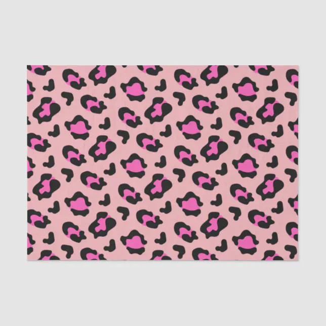 Pink Leopard Animal Print Tissue Paper | Zazzle