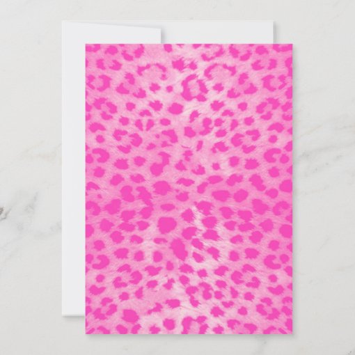 Pink Leopard Cheetah Print One 1st Birthday Party Invitation | Zazzle