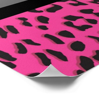 Pink Leopard Party Banner Poster | Zazzle