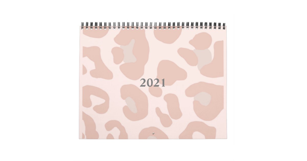 Pink Leopard Print 2021 Calendar | Zazzle.com