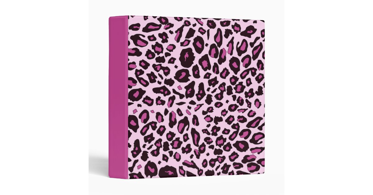 Pink leopard print 3 ring binder | Zazzle