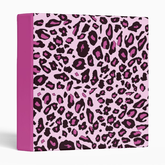 Pink leopard print 3 ring binder | Zazzle.com