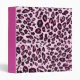 Pink leopard print 3 ring binder | Zazzle