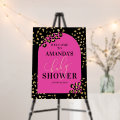 Pink Leopard Print Baby Shower Welcome Sign | Zazzle