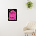Pink Leopard Print Baby Shower Welcome Sign | Zazzle