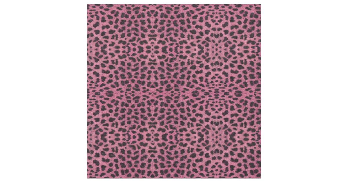 Pink Leopard Print Fabric | Zazzle