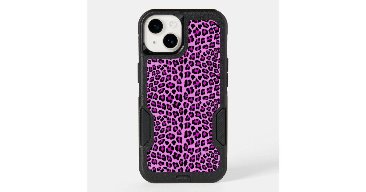 Pink leopard print otterbox iPhone case | Zazzle