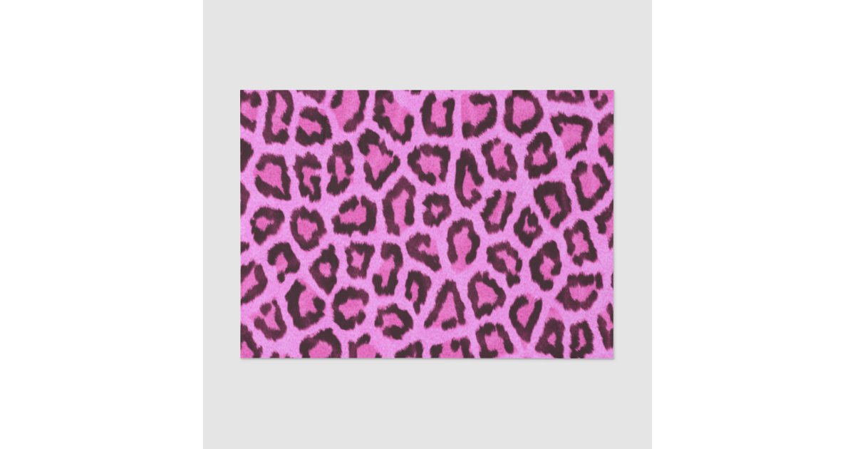 Pink leopard print pattern tissue paper | Zazzle