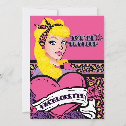 Pink Leopard Print, Pin-up Party Invitations | Zazzle