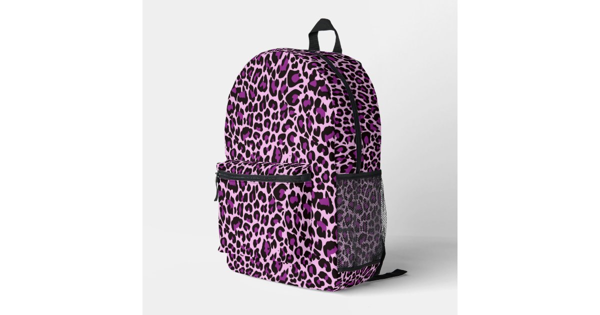 Pink Leopard Print Spots Printed Backpack | Zazzle